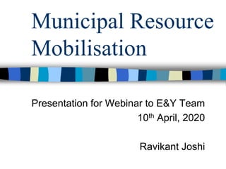 Municipal Resource Mobilisation | PDF