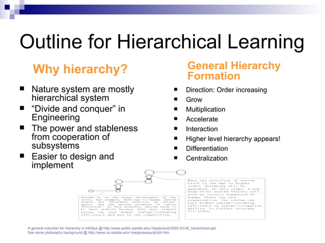 Hierarchical Learning in Complex System | PPT