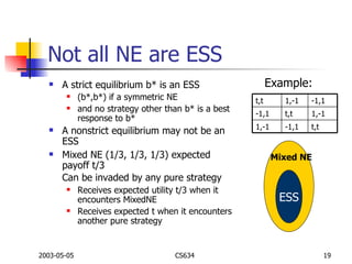 Beyond Nash Equilibrium - Correlated Equilibrium and Evolutionary ...