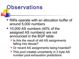 BGP ASN exhaustion | PPT