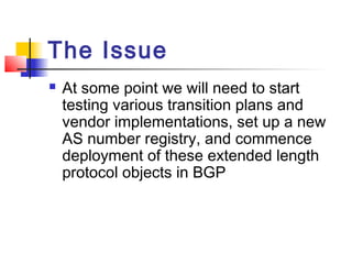 BGP ASN exhaustion | PPT