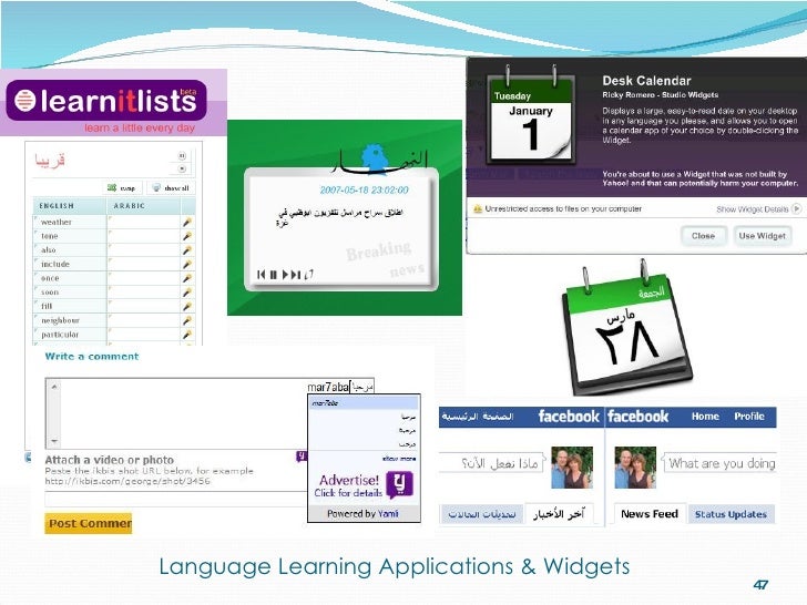 eLanguage Learning Technologies & Resources: