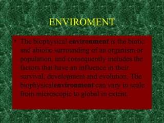 ecology and enviroment | PPT | Geography | Science