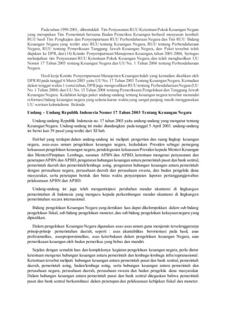 Implikasi Adanya Paket Undang Undang Keuangan Negara | PDF