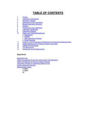 2003 chemistry laboratory manual 1 | PDF