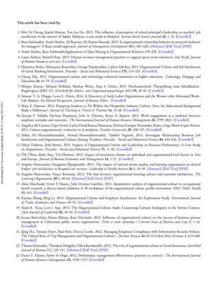 2003 organizational culture and job satisfaction | PDF