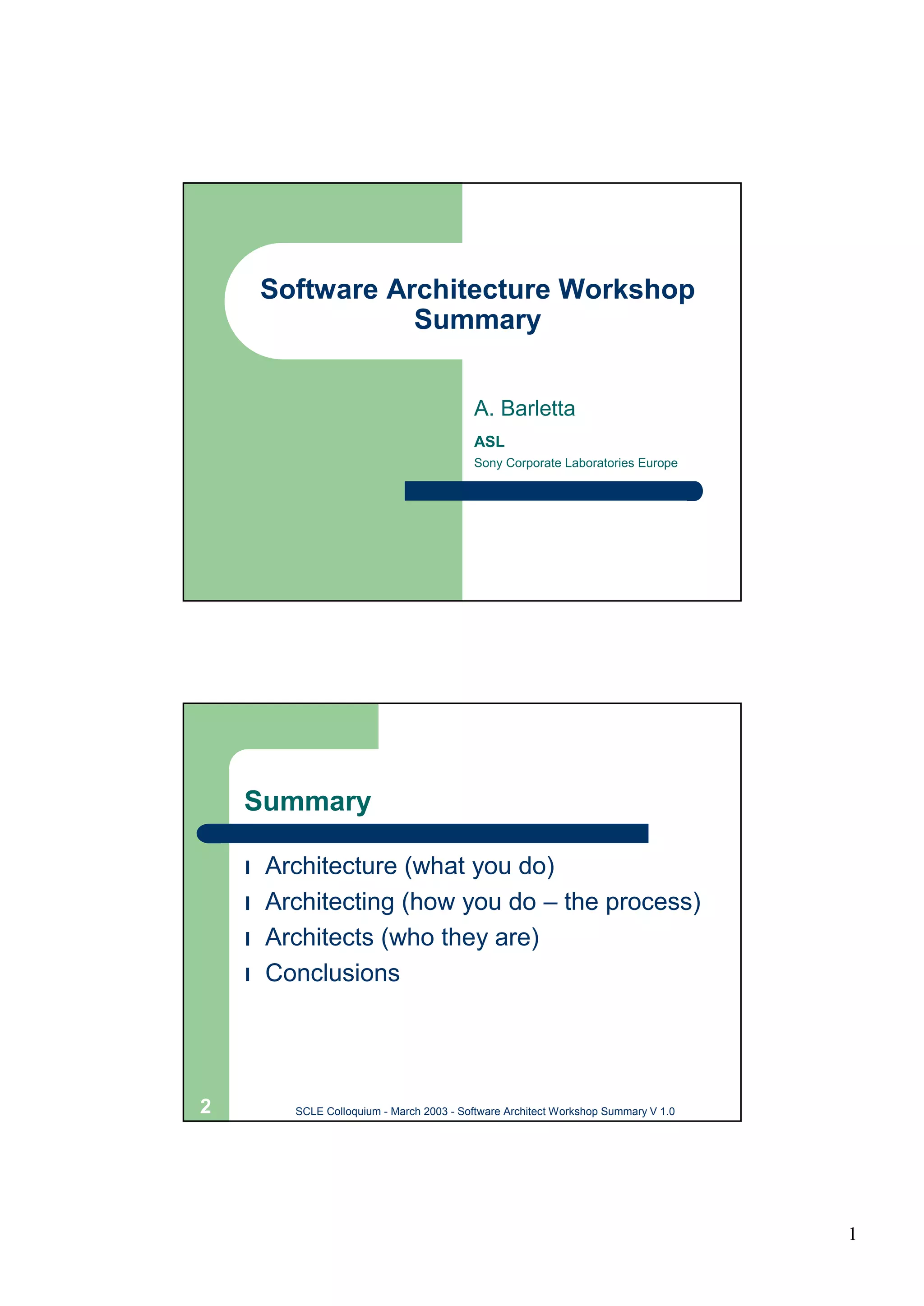 Software Architecture | PPT