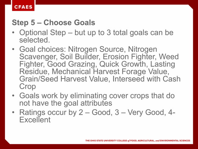Sarah Noggle - Cover Crop Decision Tool Selector | PPT
