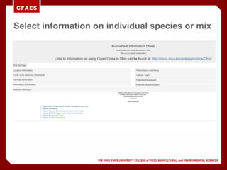 Sarah Noggle - Cover Crop Decision Tool Selector | PPT