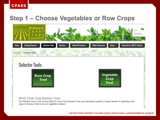 Sarah Noggle - Cover Crop Decision Tool Selector | PPT