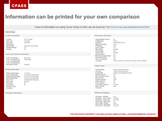 Sarah Noggle - Cover Crop Selector | PPT