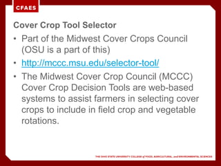 Sarah Noggle - Cover Crop Selector | PPT