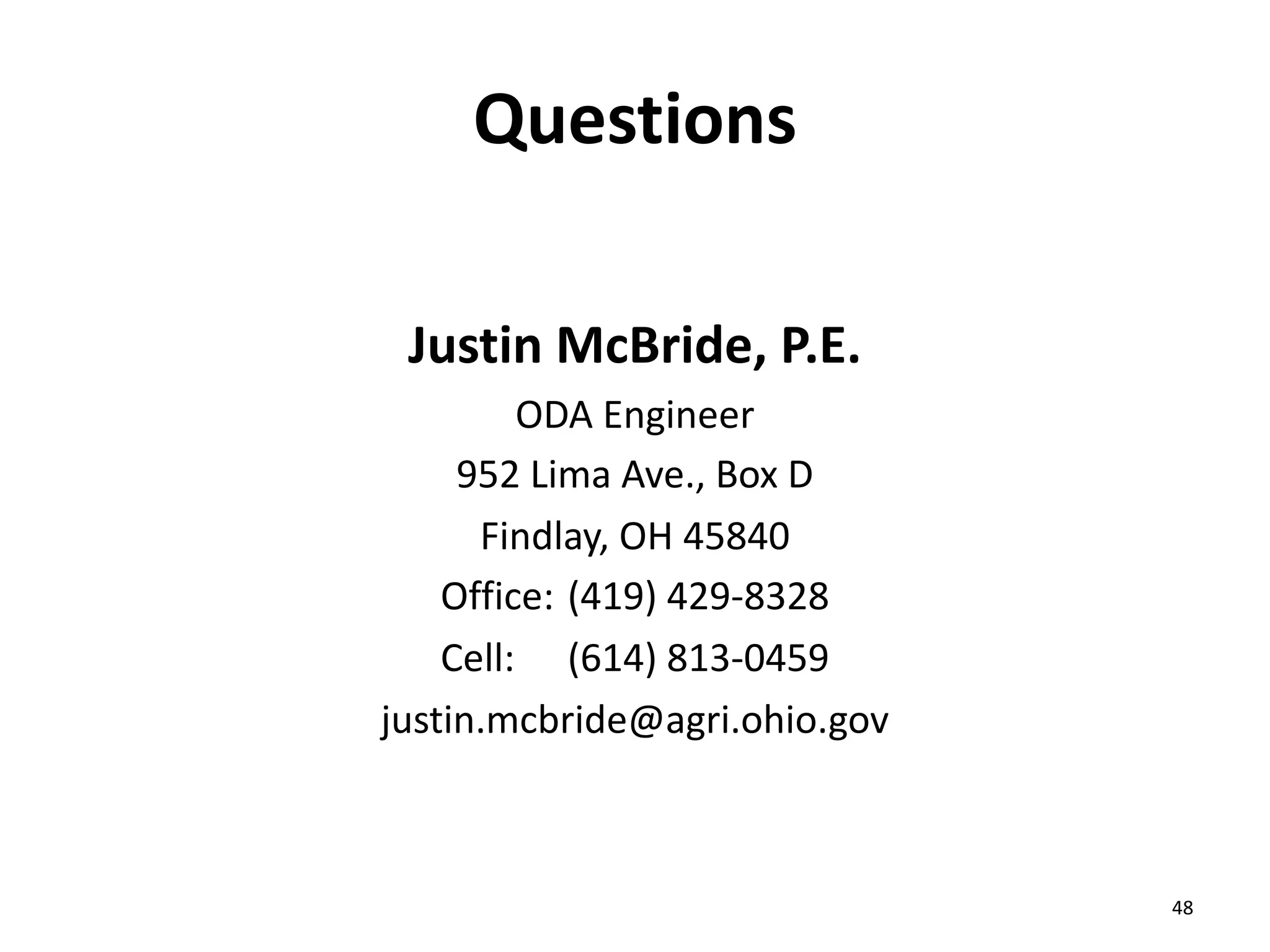 Justin McBride - New Conservation Practices: Cascading Waterways ...