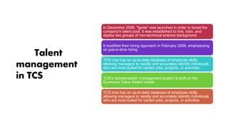 Talent management practices of TCS | PPT