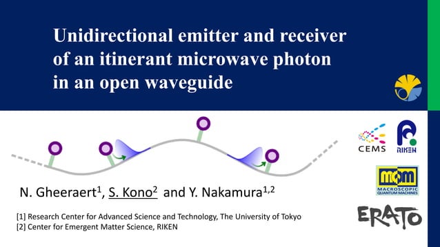 Unidirectional emitter and receiver of an itinerant microwave photon in ...