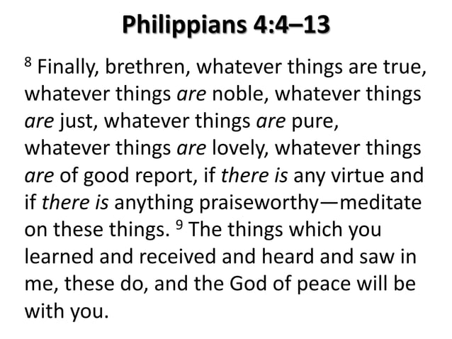 Be Anxious for Nothing - Philippians 4:4-13 | PDF | Christianity ...