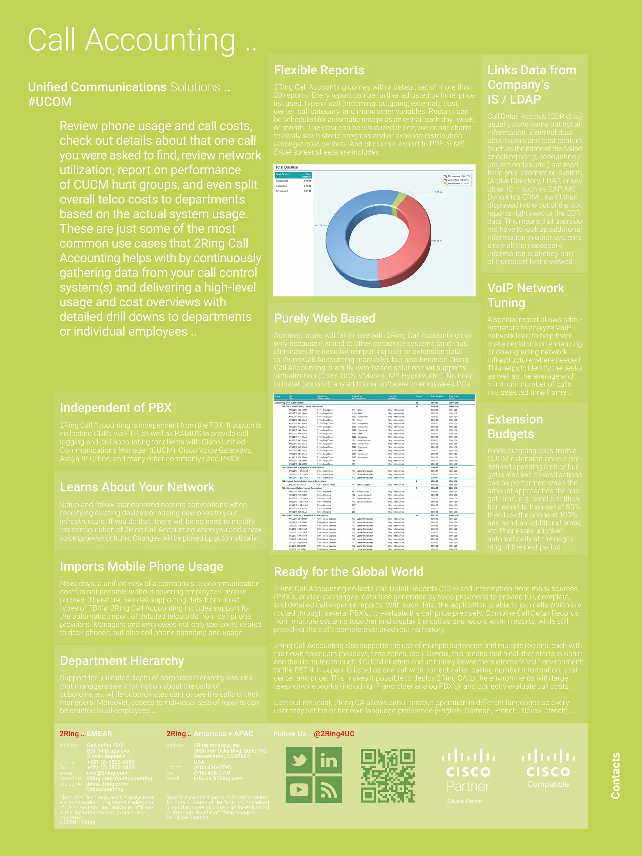 2Ring Call Accounting Datasheet | PDF
