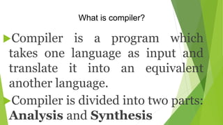 phase of compiler | PPTX