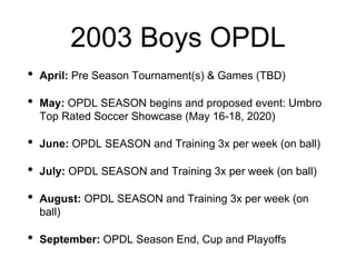 2003 Boys OPDL Presentation | PPT
