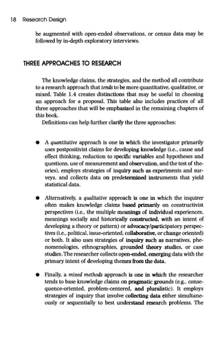 2003 creswell a framework for design | PDF