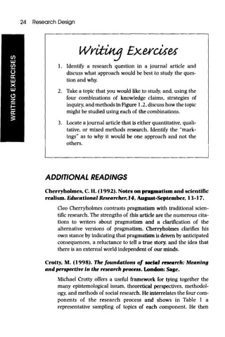 2003 creswell a framework for design | PDF