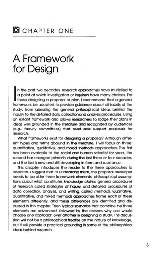 2003 creswell a framework for design | PDF