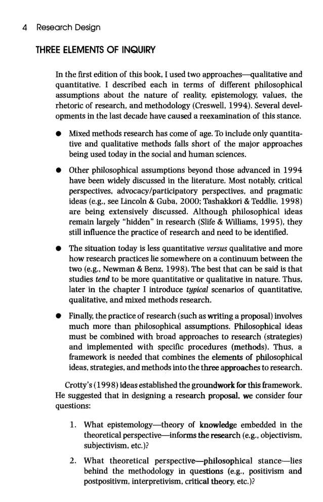 2003 creswell a framework for design | PDF