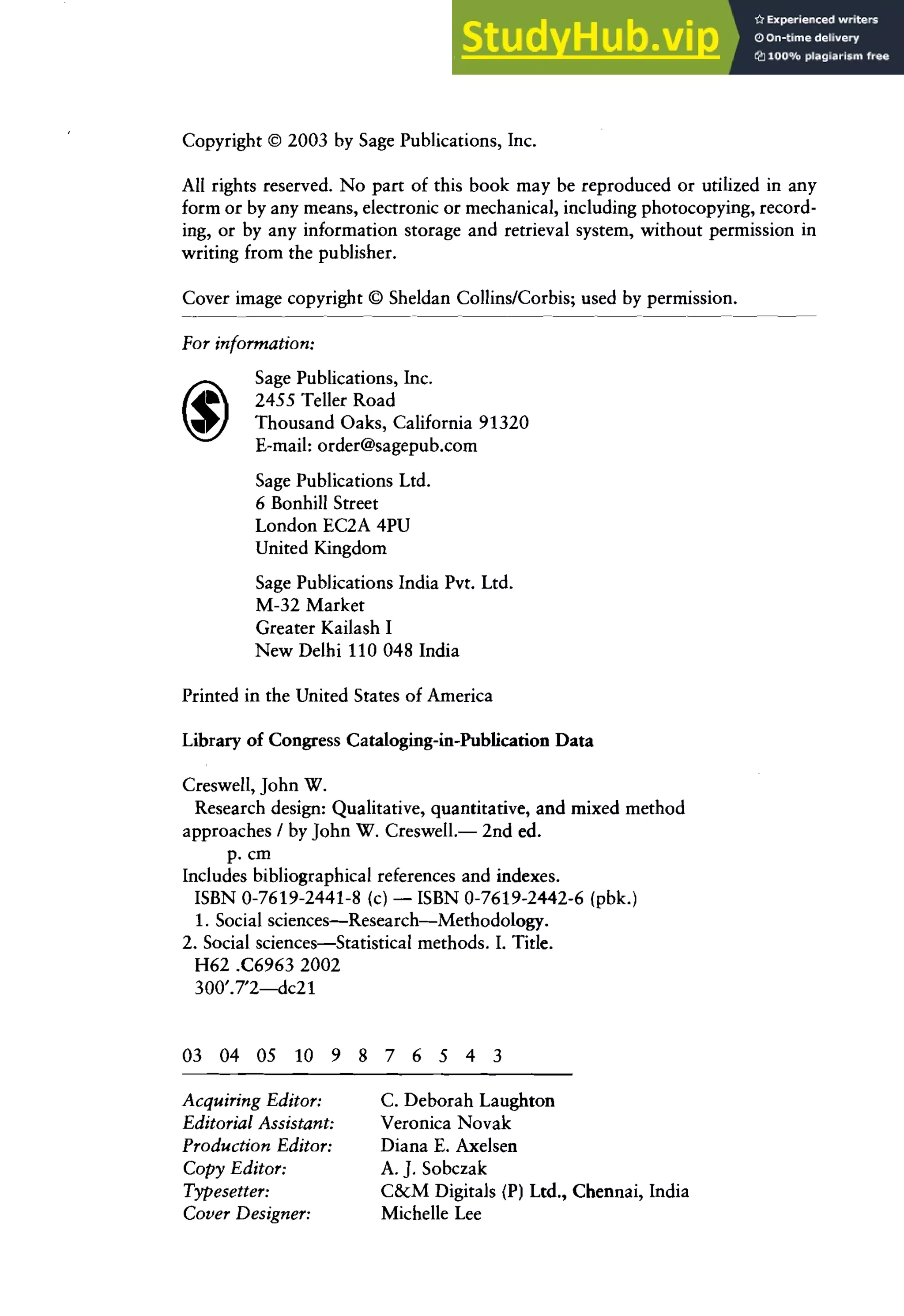 2003 Creswell A Framework For Design | PDF