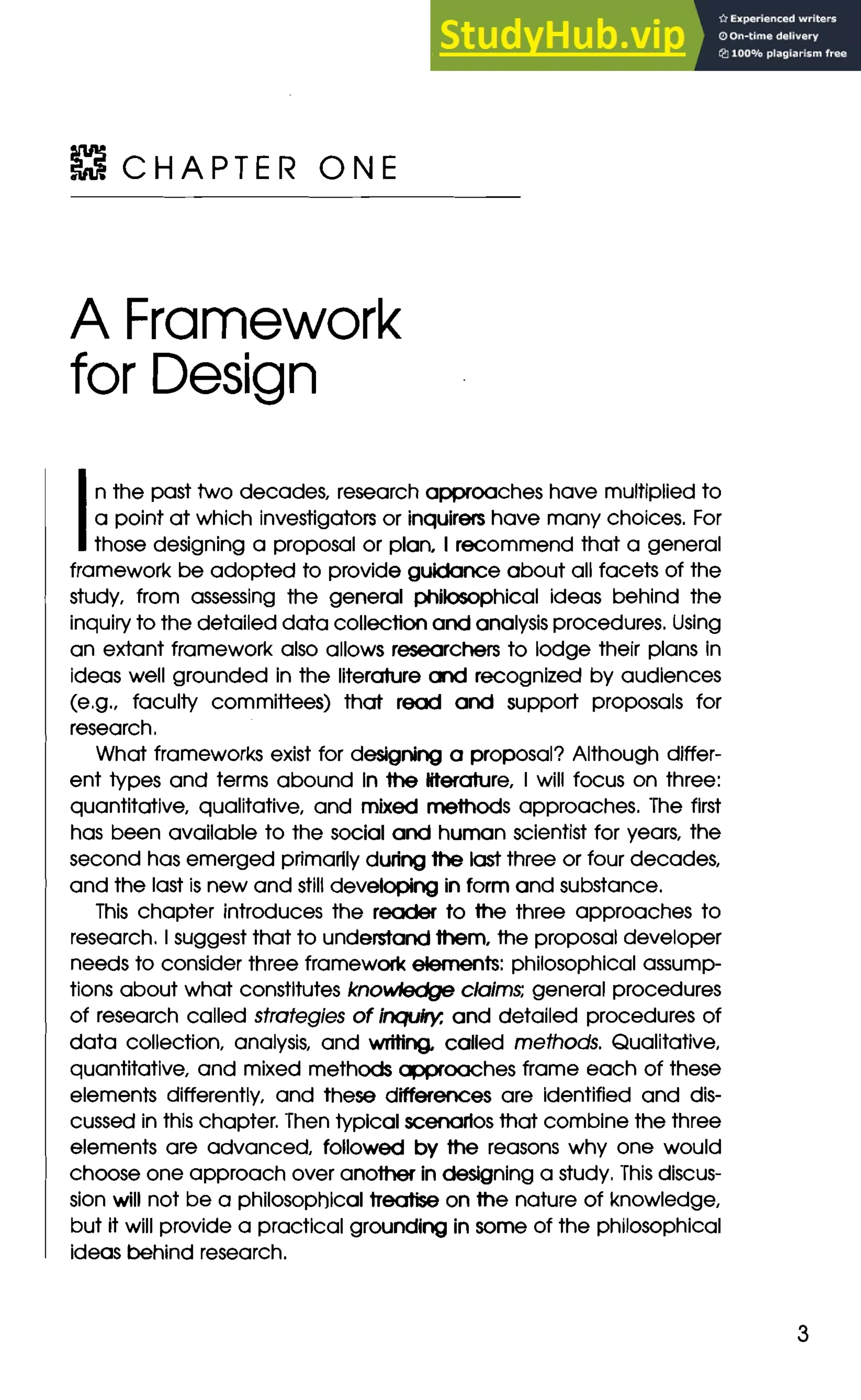 2003 Creswell A Framework For Design | PDF