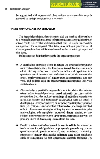 2003 Creswell A Framework For Design | PDF