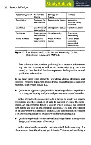 2003 Creswell A Framework For Design | PDF