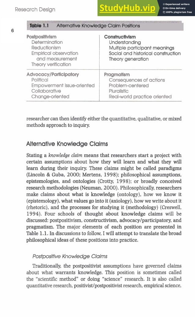 2003 Creswell A Framework For Design | PDF