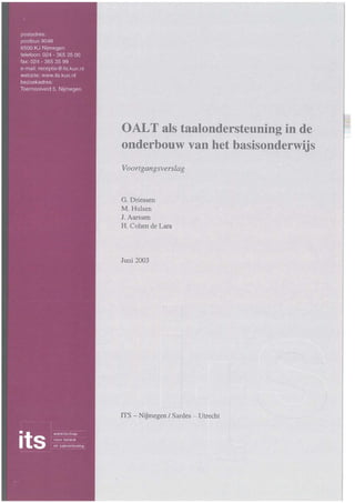 Geert Driessen e.a. (2003) OALT als taalondersteining in de onderbouw van het basisonderwijs.pdf