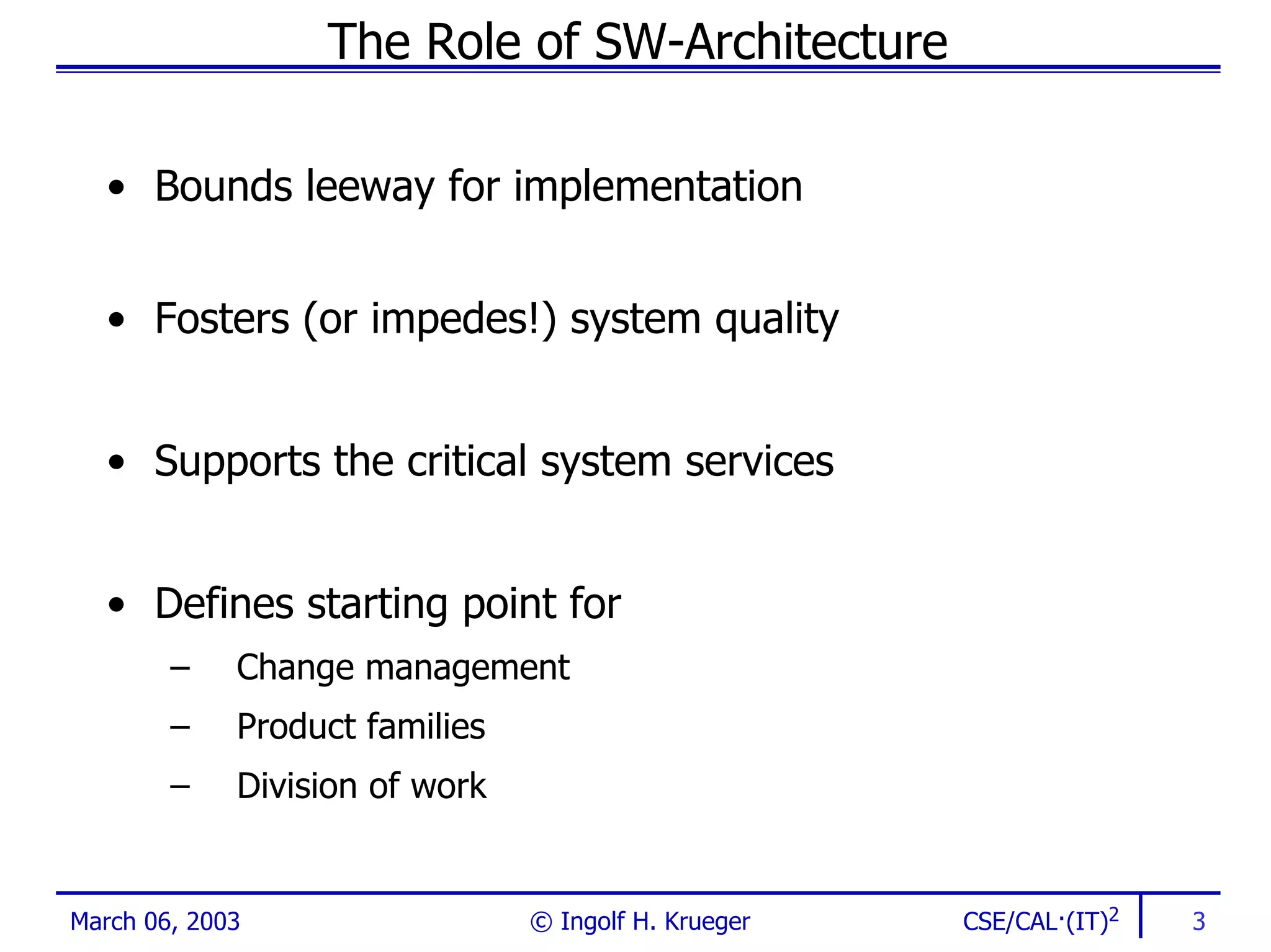 Evaluating Software Architectures | PDF
