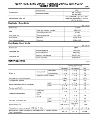2003 nissan frontier service repair manual | PDF