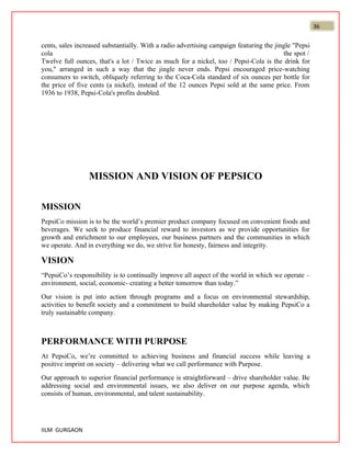 2003 pepsi project report | DOC