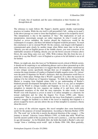 2004. Modernism And Its Metaphors Rereading The Voyage Out By Virginia ...