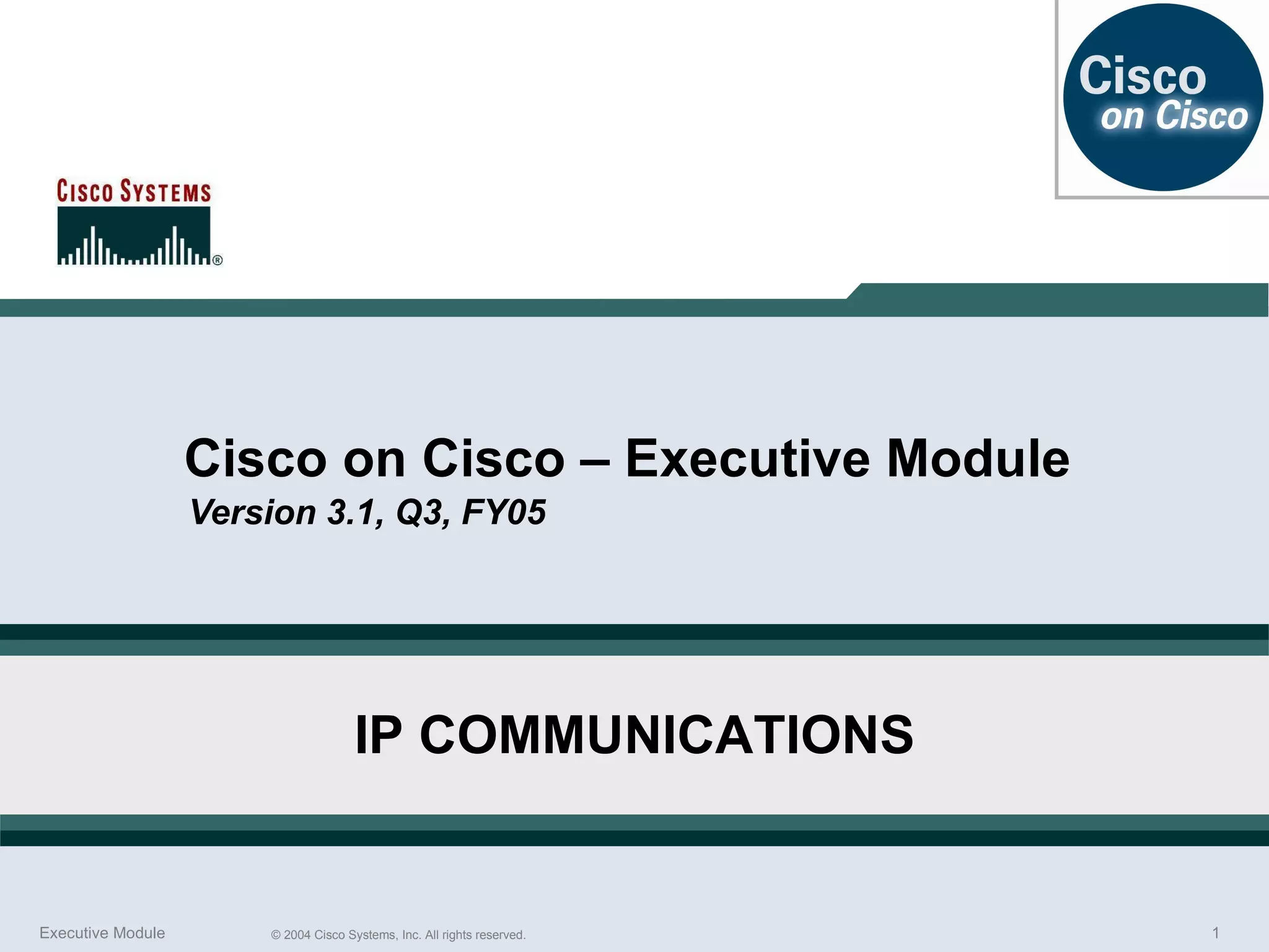 © 2004 Cisco Systems, Inc. All rights reserved. | PPT