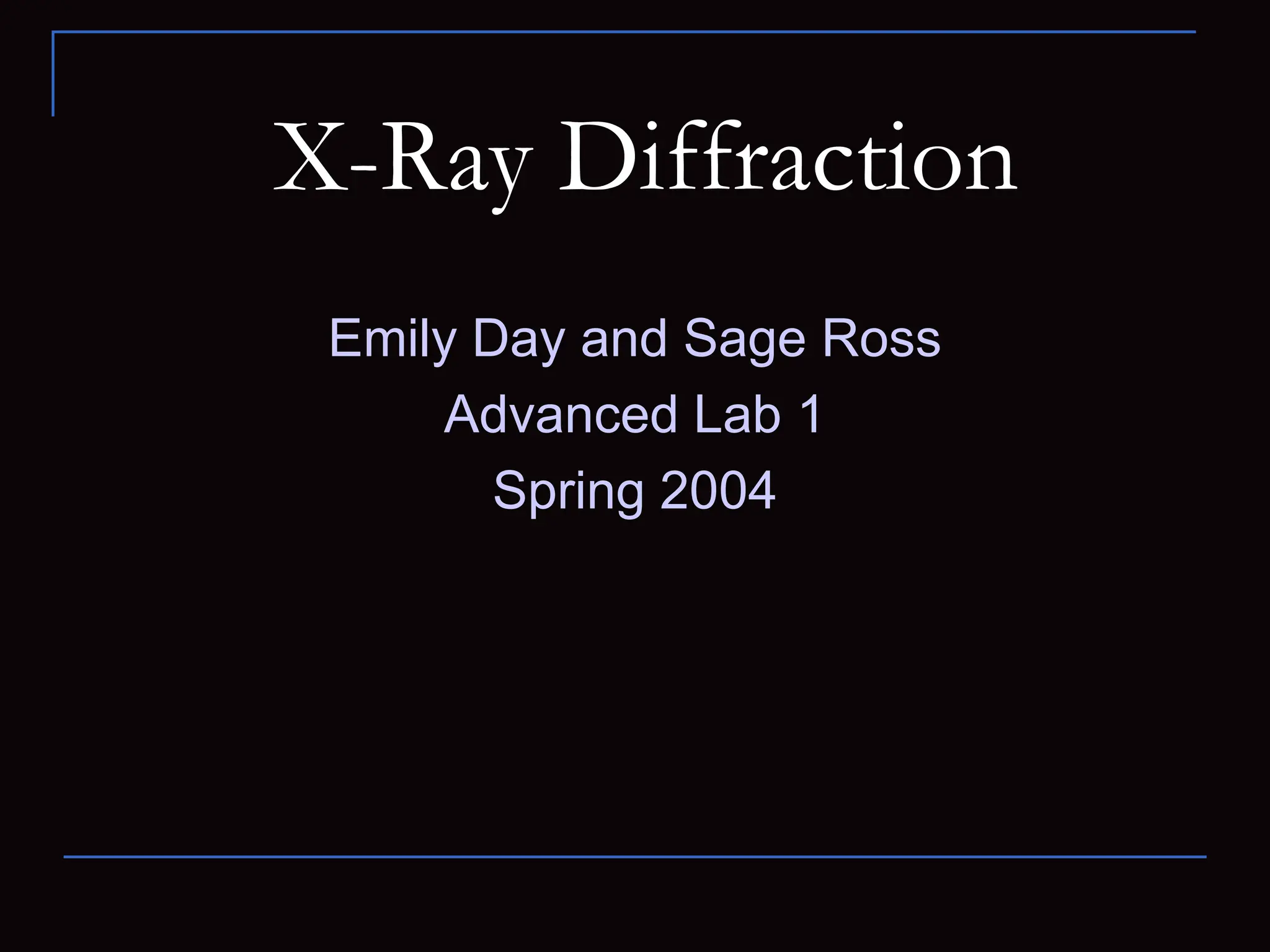 X-Ray Diffraction-Instrumentation and application | PPT