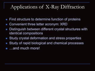 X-Ray Diffraction-Instrumentation and application | PPT