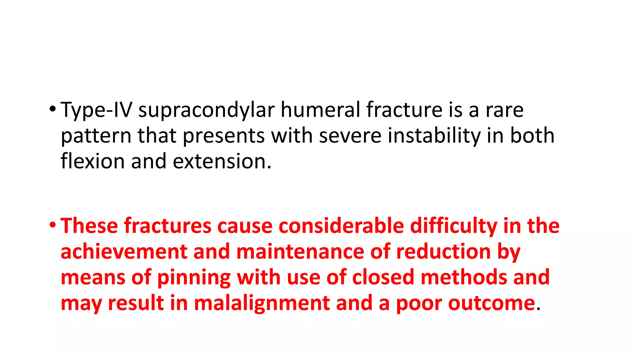 200402 Pediatric Gartland type IV Supracondylar humeral fractures | PPT