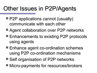 Lecture: Software Agents and P2P | PPT