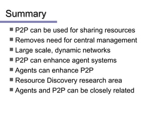Lecture: Software Agents and P2P | PPT