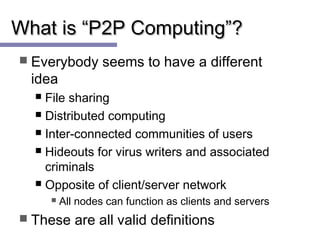 Lecture: Software Agents and P2P | PPT