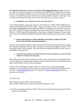 Joint IMGT - AILA Letter to State Dept re Health Care workers | PDF