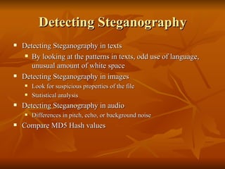 An analysis of steganographic techniques and terrorists can use them | PPT