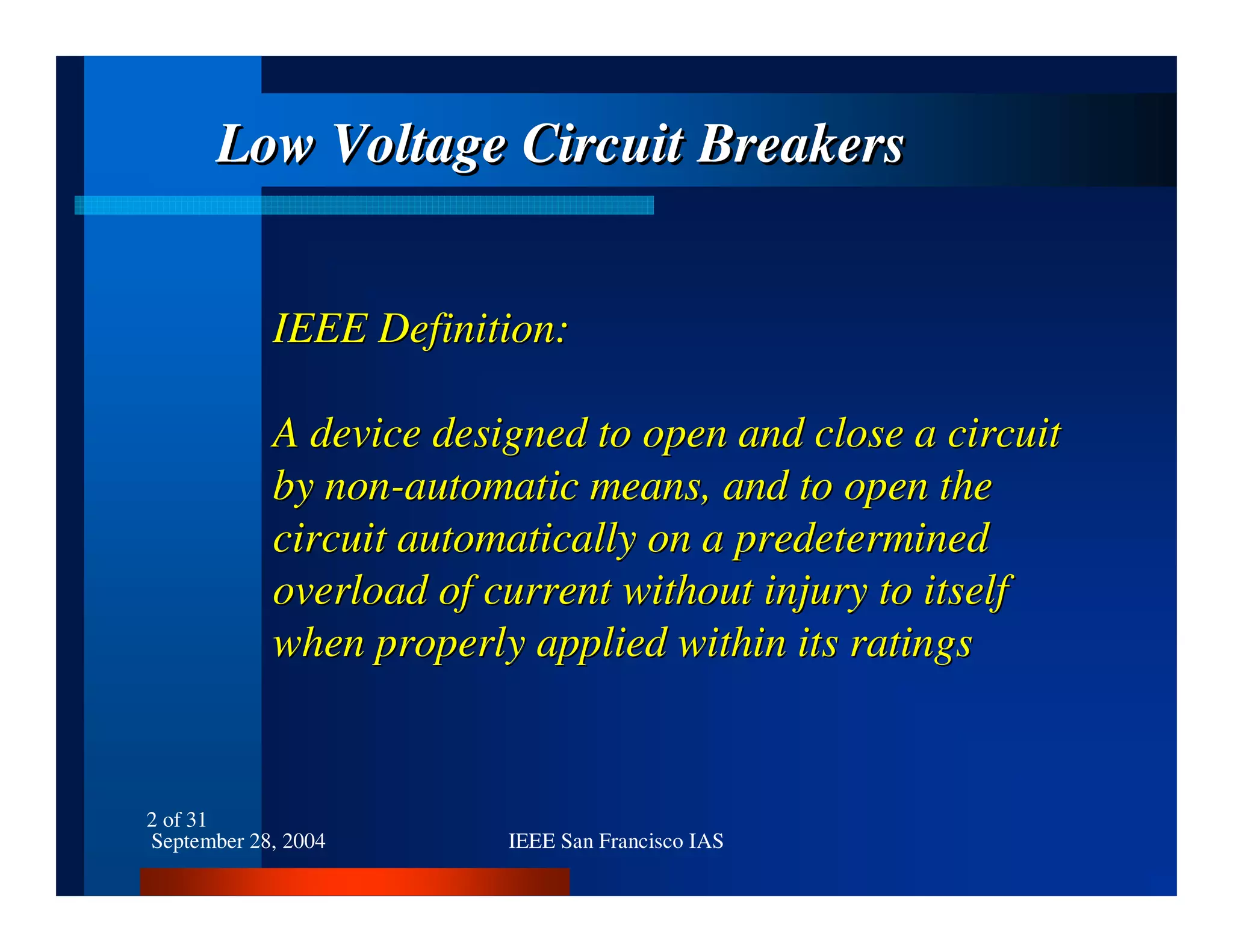 Circuit Breakers Interrupting Capacity and Short-Time Current Rating | PDF