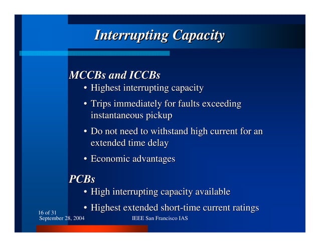 Circuit Breakers Interrupting Capacity and Short-Time Current Rating | PDF