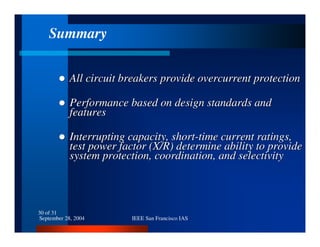 Circuit Breakers Interrupting Capacity and Short-Time Current Rating | PDF