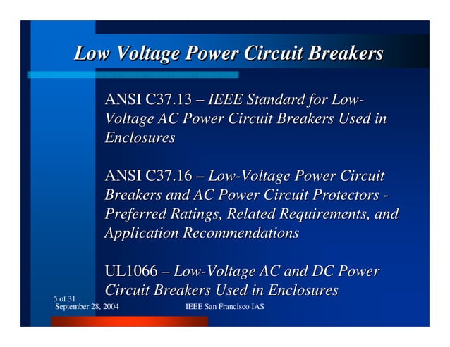 Circuit Breakers Interrupting Capacity and Short-Time Current Rating | PPT Circuit Breakers Interrupting Capacity and Short-Time Current Rating | PPT